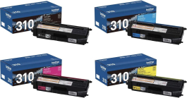 Genuine Brother TN-310 Toner Cartridges, Full Set (BK,C,M,Y)