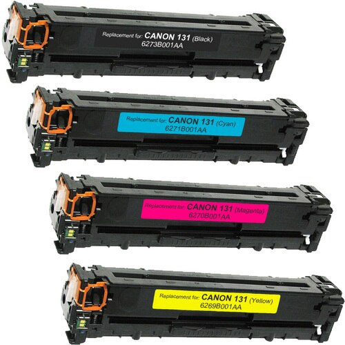 Canon 131 (CRG-131) Toner Cartridges, Full Set - BK,C,M,Y (Compatible)